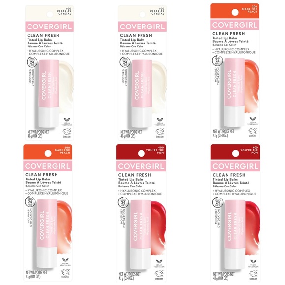 COVERGIRL | Makeup | 6 Covergirl Clean Fresh Tinted Lip Balms ...